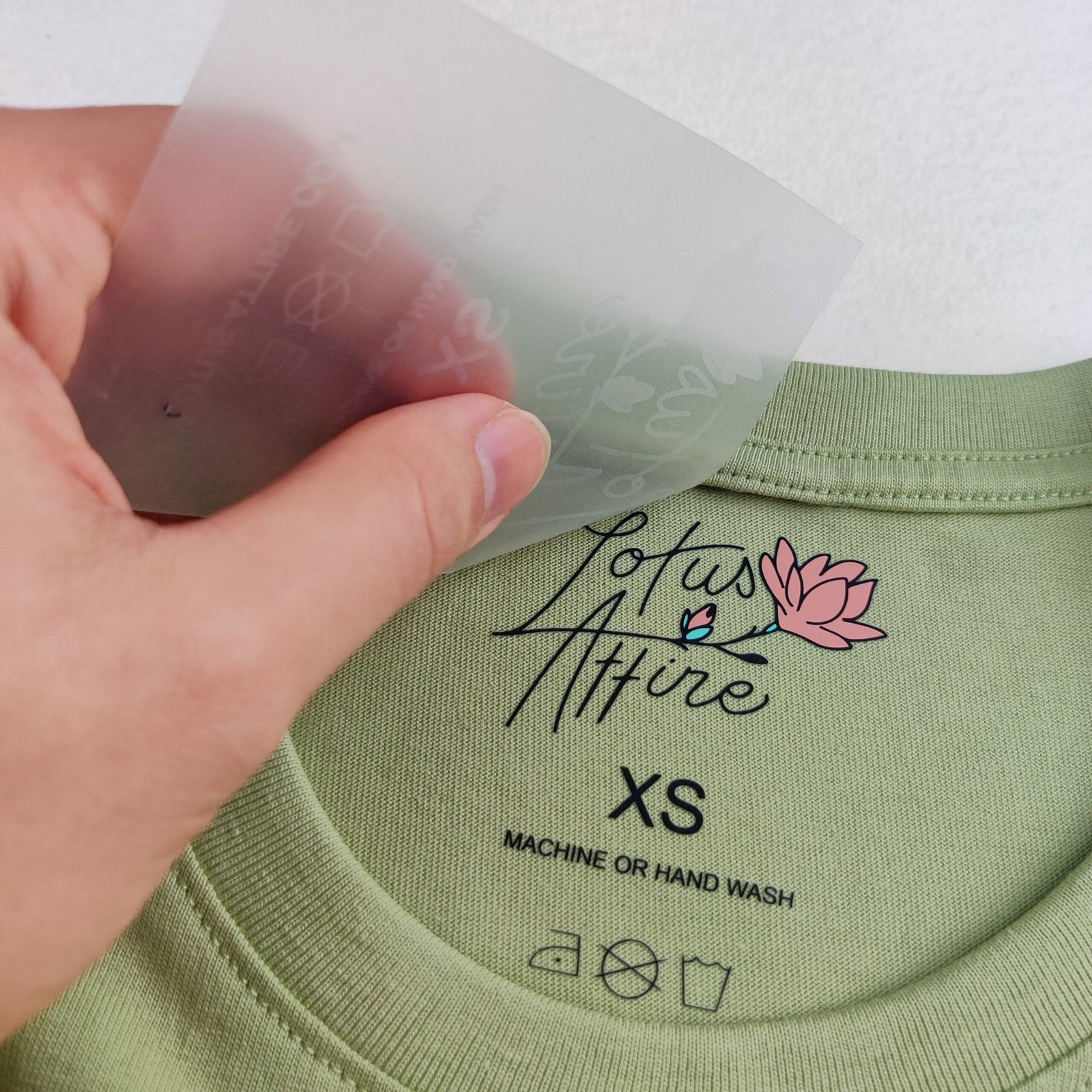 Heat Transfer Neck Tags Custom Private Labels for Clothing Bulk